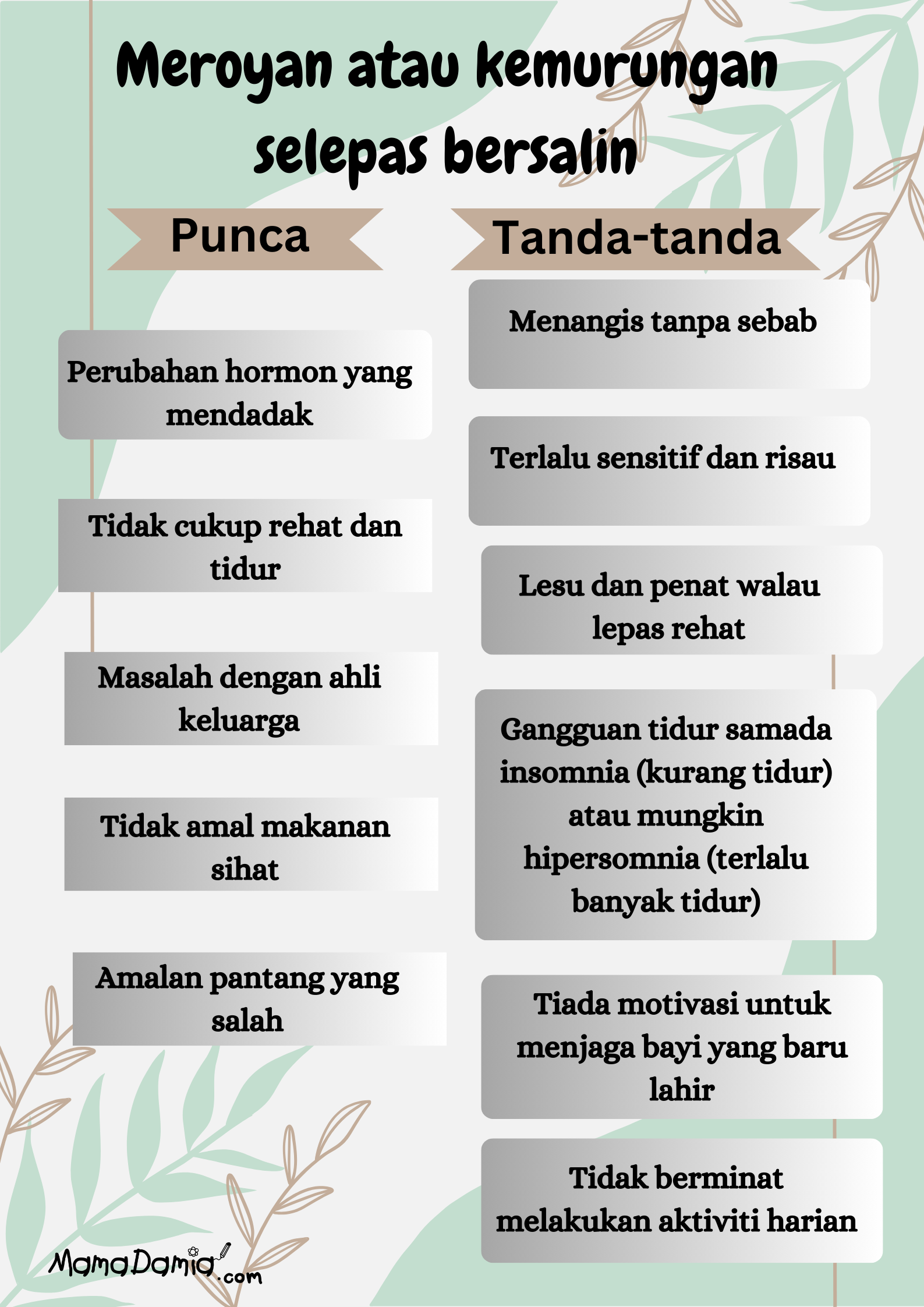 Meroyan Selepas Bersalin, Bahaya Jika Tidak Dibendung